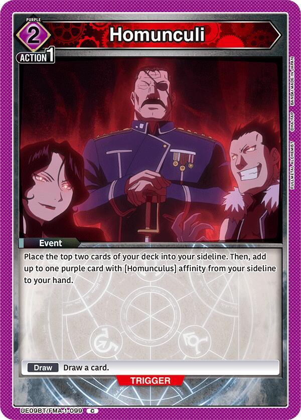 Homunculi - UE09BT: FULLMETAL ALCHEMIST - Union Arena - TCGplayer.com
