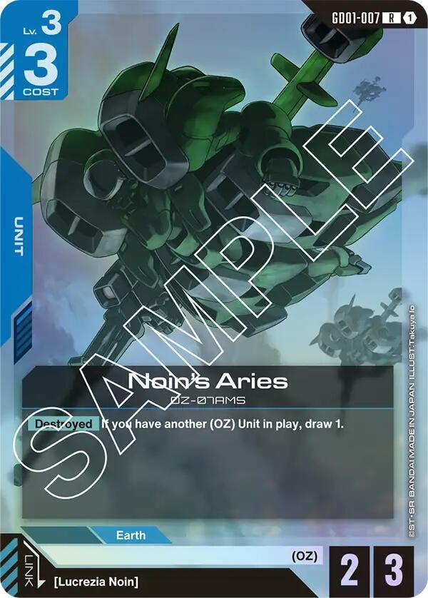 Noin's Aries - Newtype Rising - Gundam Card Game - TCGplayer.com