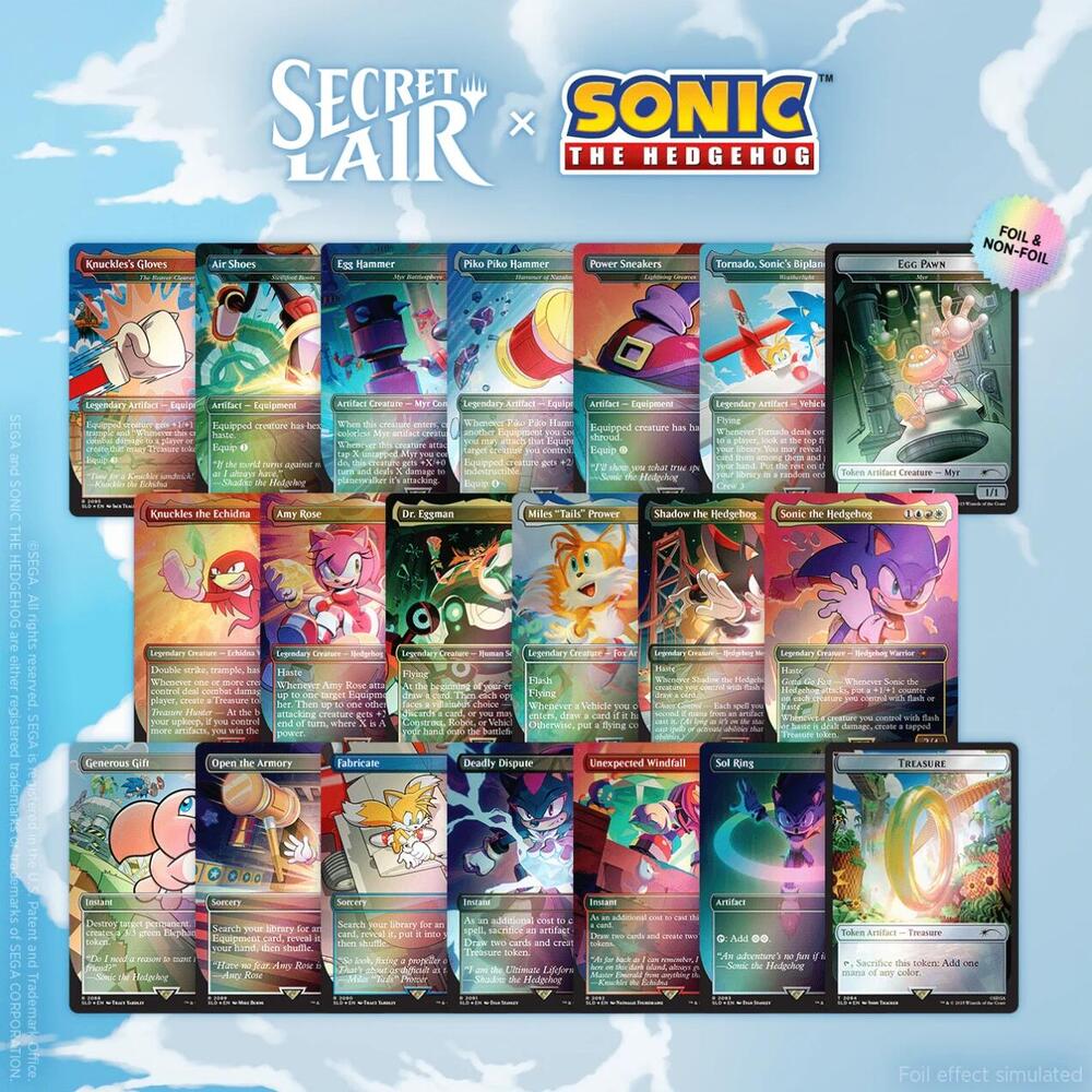 Secret Lair x Sonic the Hedgehog Superdrop: Super Sonic Bundle (Rainbow Foil) - Secret Lair Drop ...