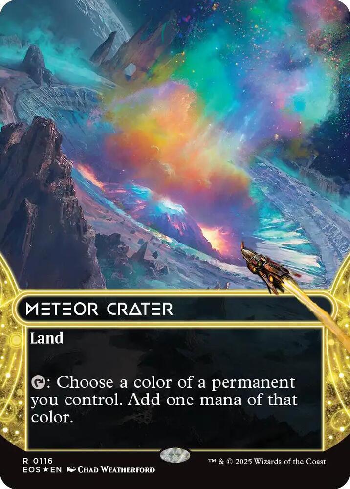 Meteor Crater (0116) (Borderless) (Galaxy Foil) - Edge of Eternities: Stellar Sights - Magic ...