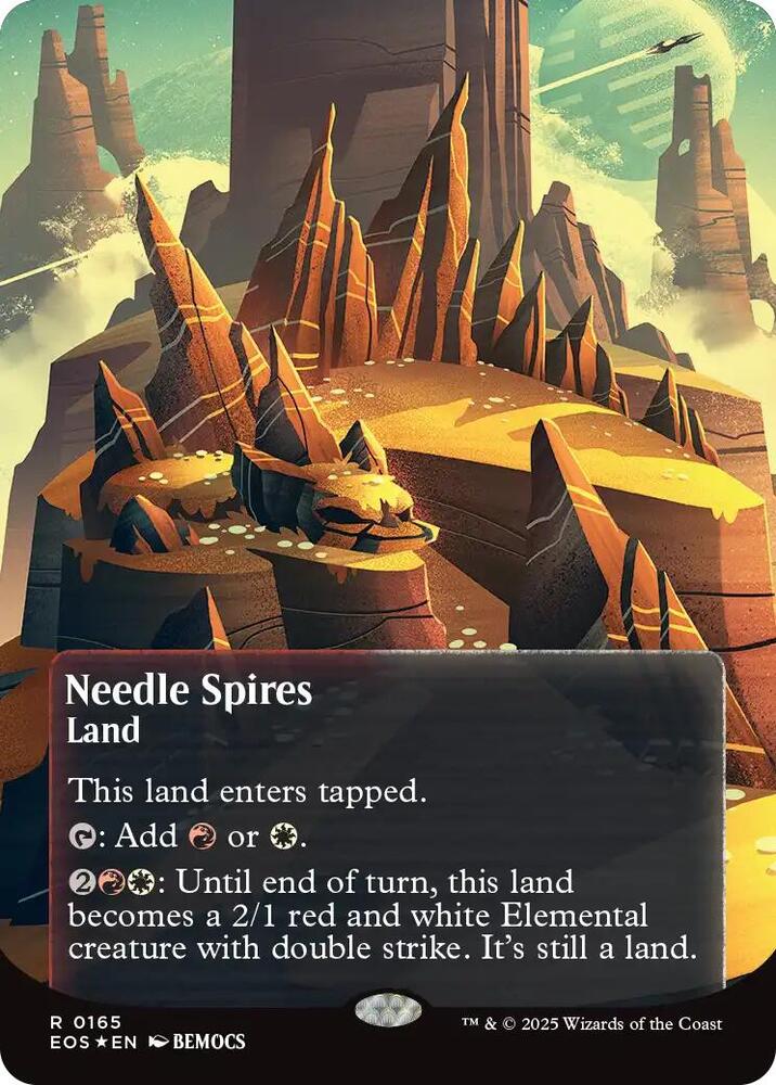 Needle Spires (0165) (Borderless) (Galaxy Foil) - Edge of Eternities ...