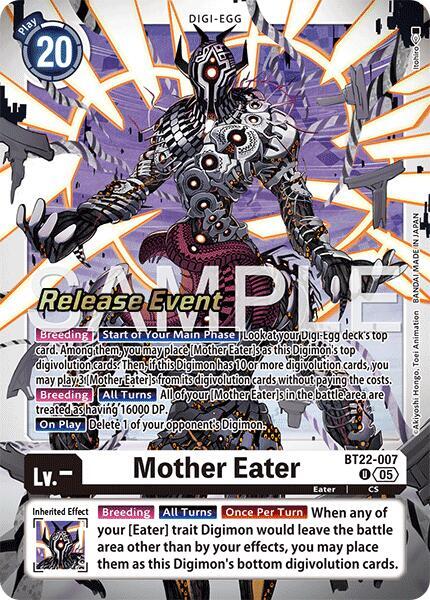 Mother Eater - Cyber Eden Release Event Cards - Digimon Card Game ...