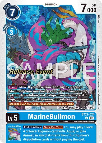 MarineBullmon - Cyber Eden Release Event Cards - Digimon Card Game ...