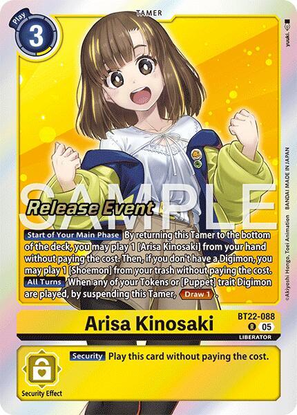 Arisa Kinosaki - Cyber Eden Release Event Cards - Digimon Card Game ...