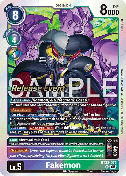 Fakemon - Cyber Eden Release Event Cards - Digimon Card Game ...