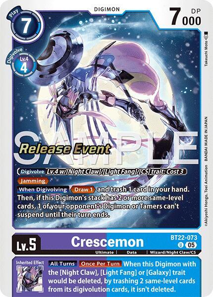 Crescemon - Cyber Eden Release Event Cards - Digimon Card Game ...