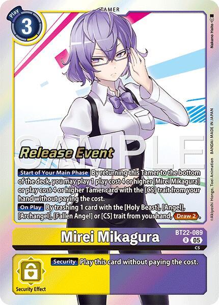 Mirei Mikagura - Cyber Eden Release Event Cards - Digimon Card Game ...