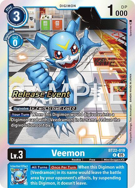 Veemon - Cyber Eden Release Event Cards - Digimon Card Game - TCGplayer.com