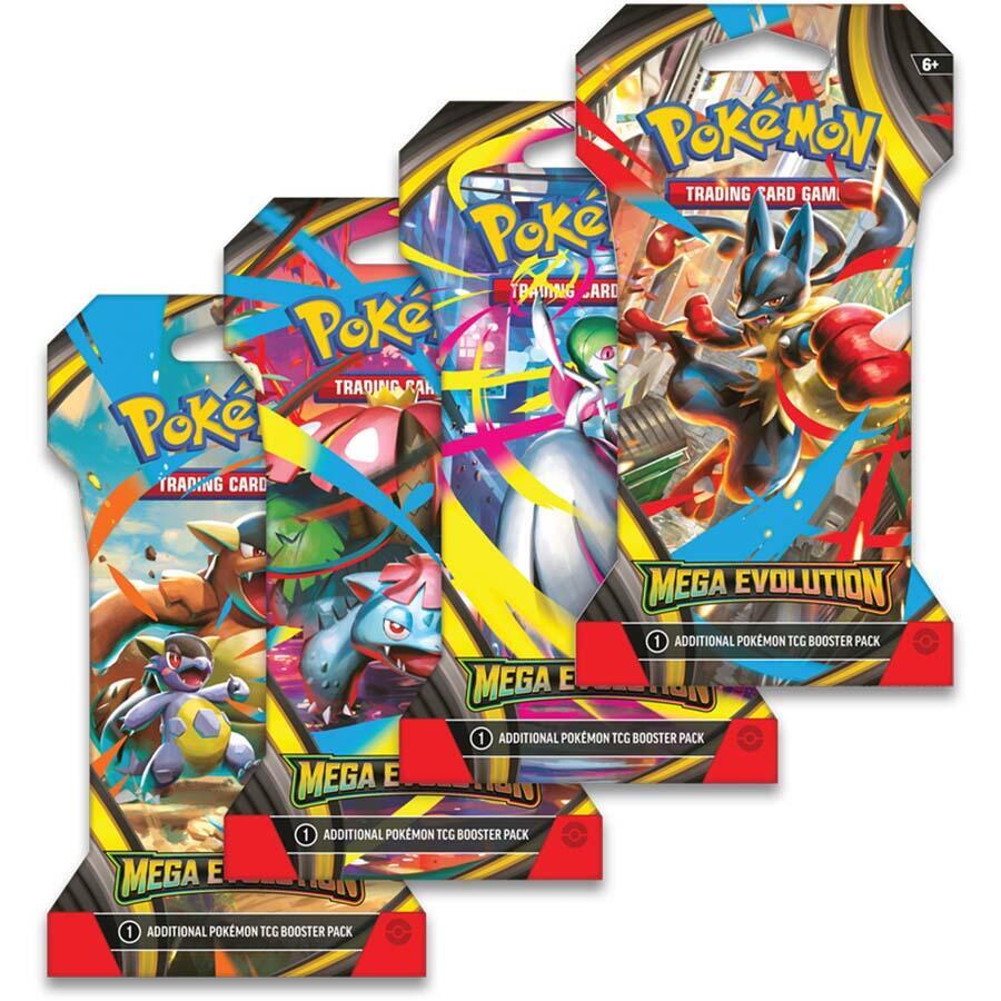 Mega Evolution Sleeved Booster Pack Art Bundle [Set of 4] - ME01: Mega Evolution - Pokemon ...