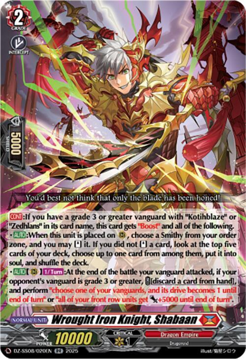Wrought Iron Knight, Shabaan - DZ-SS08: Festival Booster 2025 - Cardfight Vanguard - TCGplayer.com