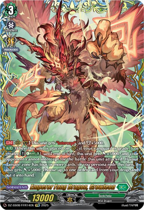 Emperor Fang Dragon, Growleon (FFR) - DZ-SS08: Festival Booster 2025 - Cardfight Vanguard ...