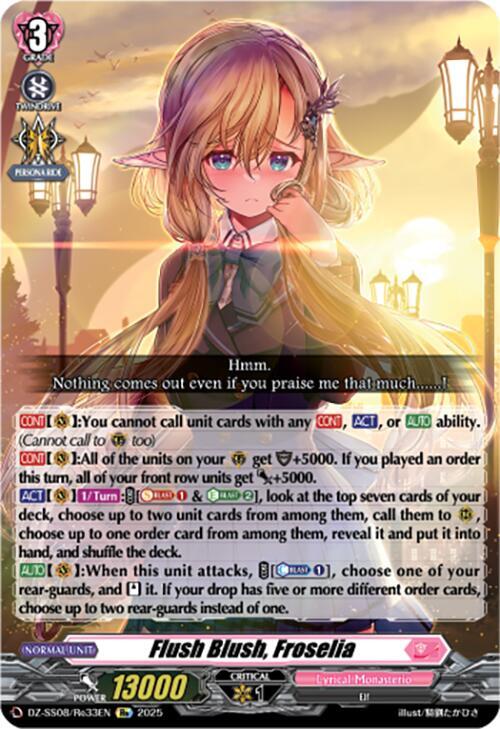 Flush Blush, Froselia - DZ-SS08: Festival Booster 2025 - Cardfight Vanguard - TCGplayer.com