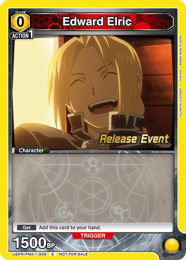 Edward Elric (009) - UE09BT: FULLMETAL ALCHEMIST Release Event Cards ...