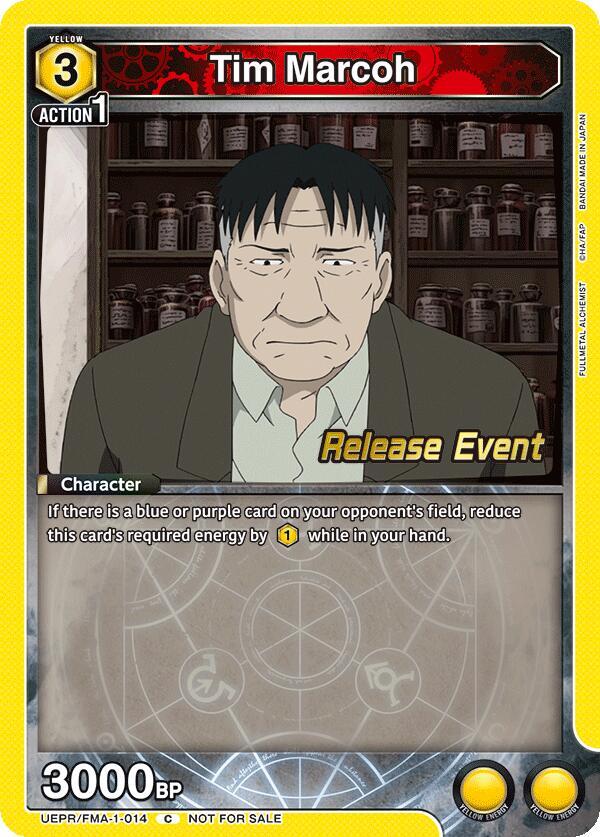 Tim Marcoh - UE09BT: FULLMETAL ALCHEMIST Release Event Cards - Union ...
