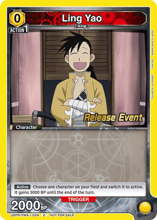 Ling Yao (024) - UE09BT: FULLMETAL ALCHEMIST Release Event Cards ...