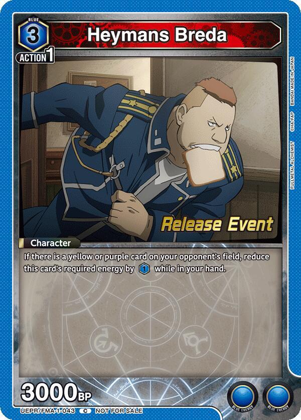 Heymans Breda - UE09BT: FULLMETAL ALCHEMIST Release Event Cards - Union ...