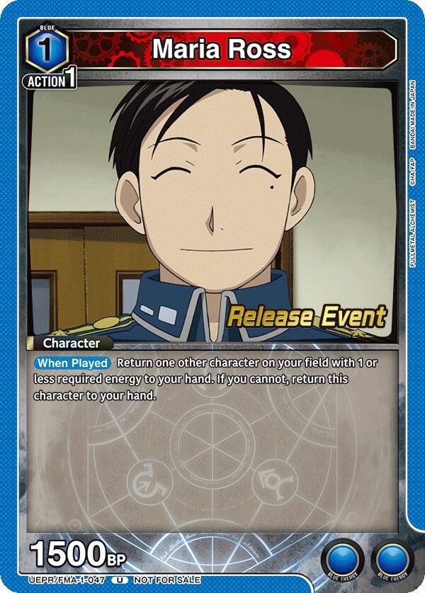 Maria Ross - UE09BT: FULLMETAL ALCHEMIST Release Event Cards - Union ...