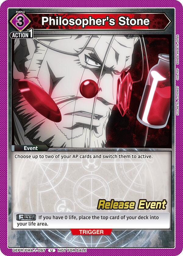 Philosopher's Stone - UE09BT: FULLMETAL ALCHEMIST Release Event Cards ...