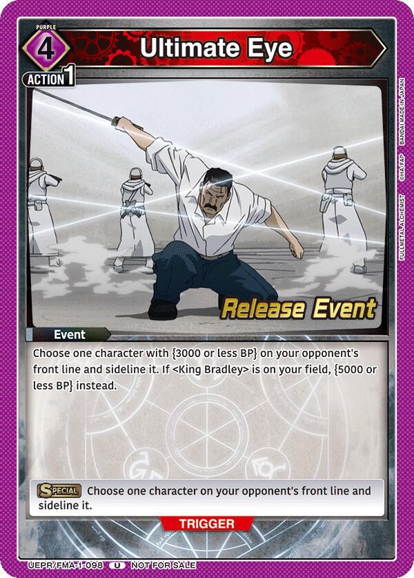 Ultimate Eye - UE09BT: FULLMETAL ALCHEMIST Release Event Cards - Union ...