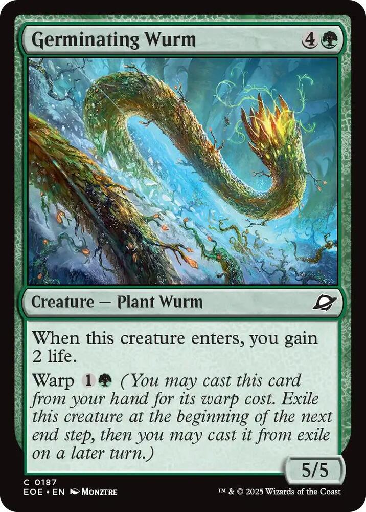 Germinating Wurm - Edge of Eternities - Magic: The Gathering ...