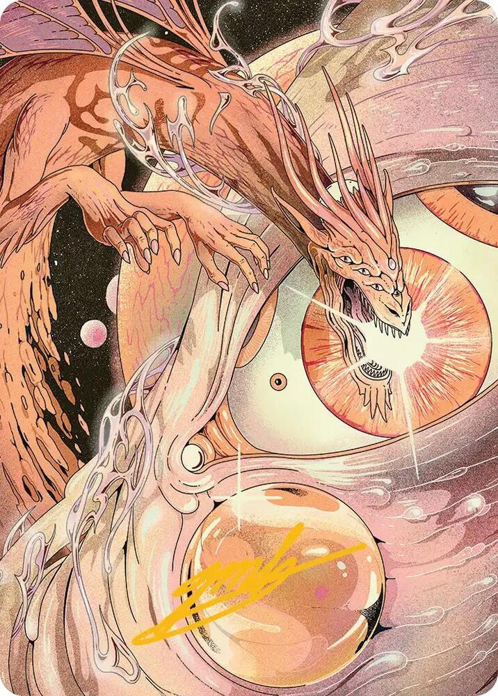 Nova Hellkite Art Card (40/54) (Gold-Stamped Signature) - Art Series: Edge of Eternities - Magic ...