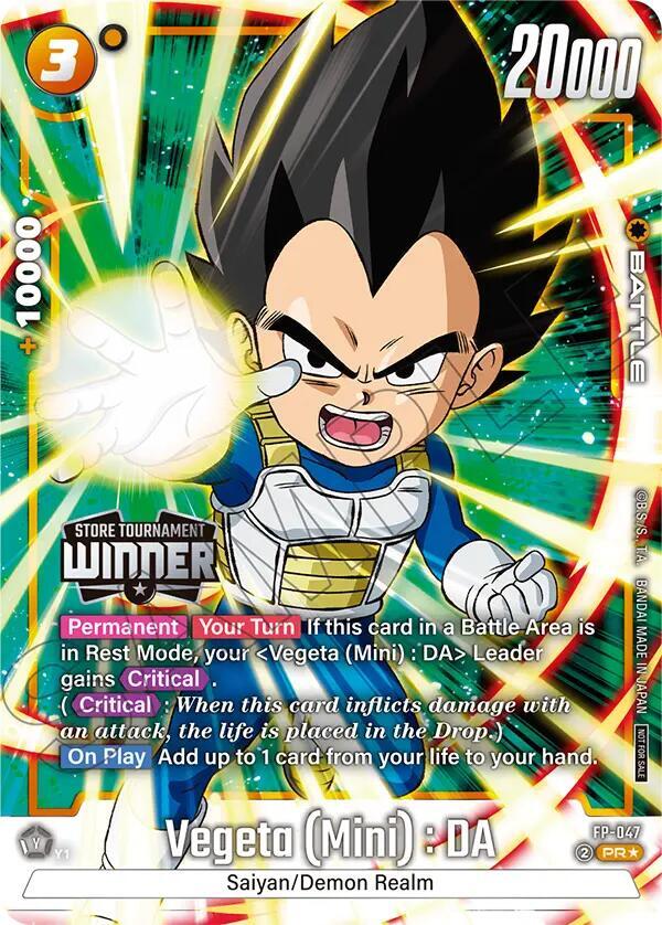 Vegeta (Mini) : DA - FP-047 (Tournament Pack -Winner- 07) - Tournament and Championship Promos ...