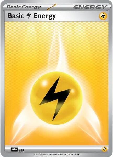 Basic Lightning Energy - 020 - SVE: Scarlet & Violet Energies - Pokemon ...