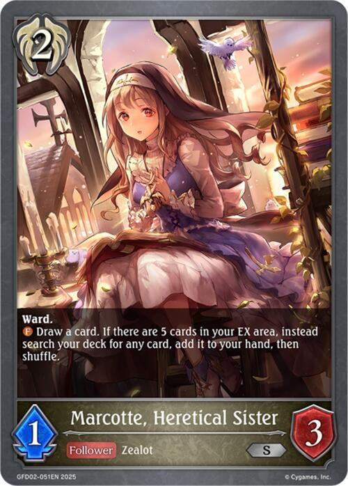 Marcotte, Heretical Sister - GFD02: Treacherous Ambitions - Shadowverse: Evolve - TCGplayer.com