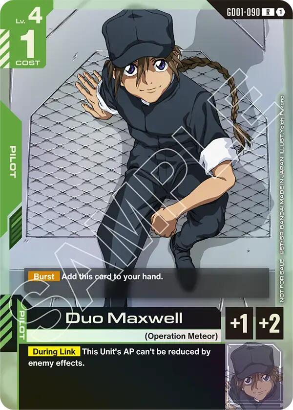 Duo Maxwell (Store Tournament Participant Pack 01) - Gundam Promotional ...