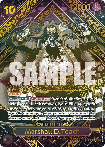 Marshall.D.Teach (SP) (Gold) - Legacy of the Master - One Piece Card ...
