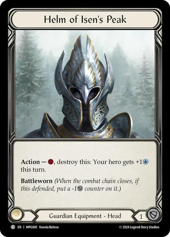 Helm of Isen's Peak - Mastery Pack Guardian - Flesh and Blood TCG - TCGplayer.com
