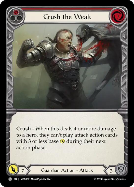 Crush the Weak (Red) - Mastery Pack Guardian - Flesh and Blood TCG ...