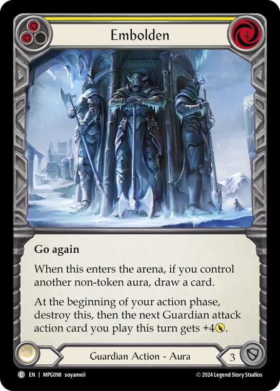 Embolden (Yellow) - Mastery Pack Guardian - Flesh and Blood TCG - TCGplayer.com