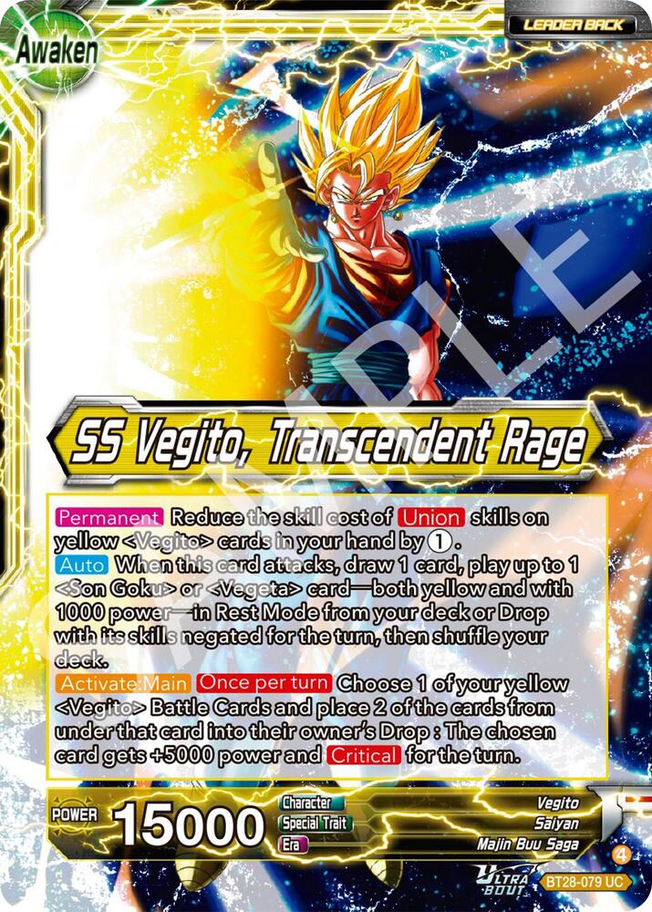 Vegito // SS Vegito, Transcendent Rage - Prismatic Clash - Dragon Ball ...