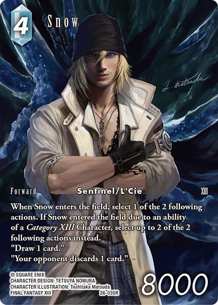 Snow (Full Art) - Gunslinger in the Abyss - Final Fantasy TCG ...