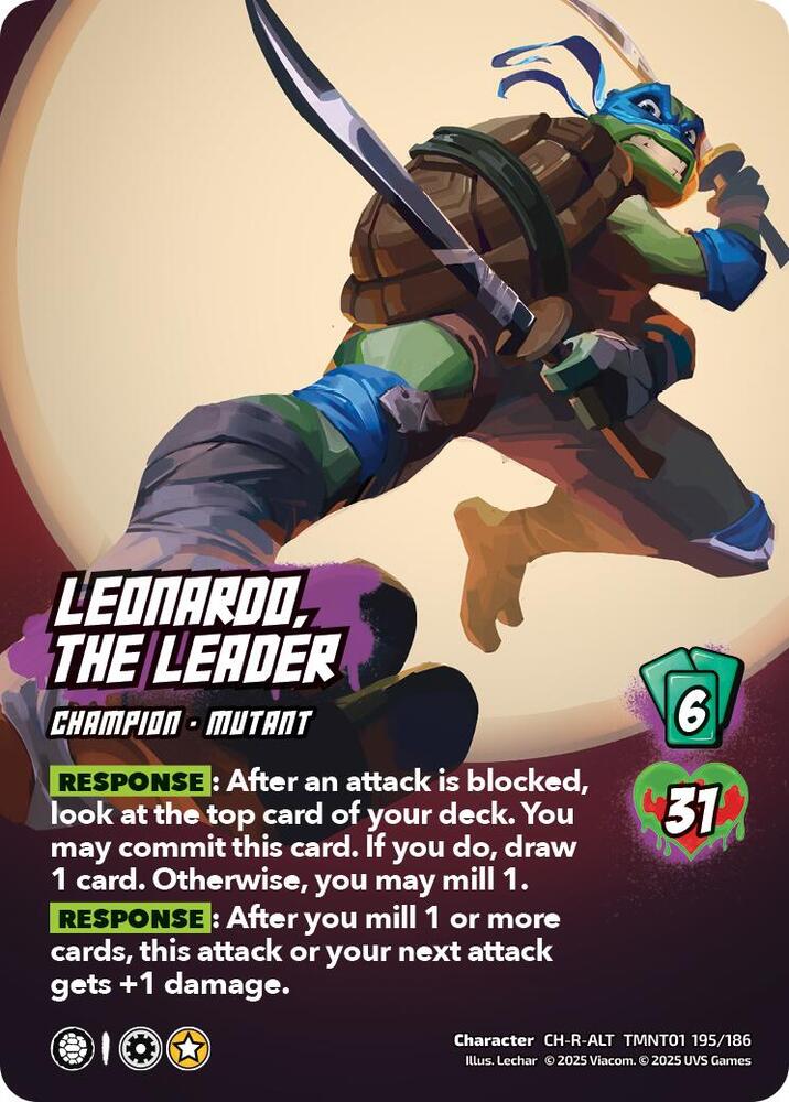 Leonardo, the Leader (Alternate Art) (195) - Teenage Mutant Ninja ...