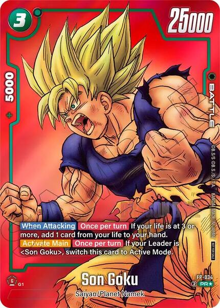 Son Goku - FP-034 (Limited Pack MANGA Version 01) - Tournament and Championship Promos - Dragon ...
