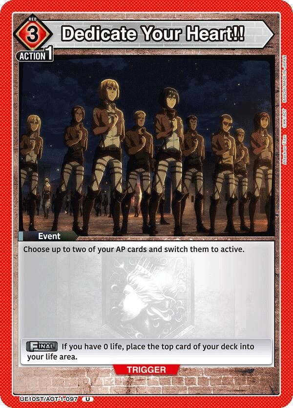 Dedicate Your Heart!! - UE10ST: Attack on Titan Starter Deck - Union ...