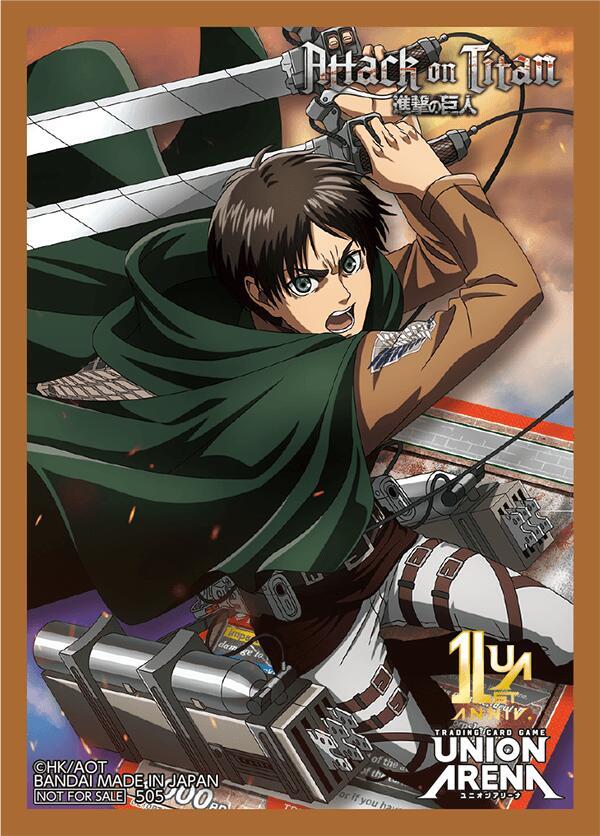 Union Arena Rare Battle AP Card Sleeves - Attack on Titan (3-Pack ...