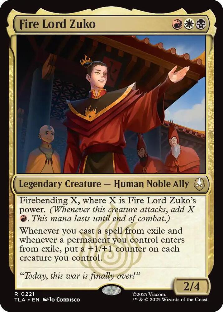 Fire Lord Zuko - Avatar: The Last Airbender - Magic: The Gathering ...