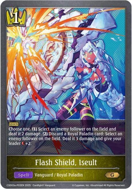 Flash Shield, Iseult - P03EN (Foil) - CSD03: Cardfight!! Vanguard ...