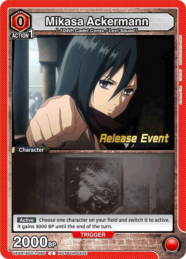 Mikasa Ackermann (085) - UE10BT: Attack on Titan Release Event Cards ...
