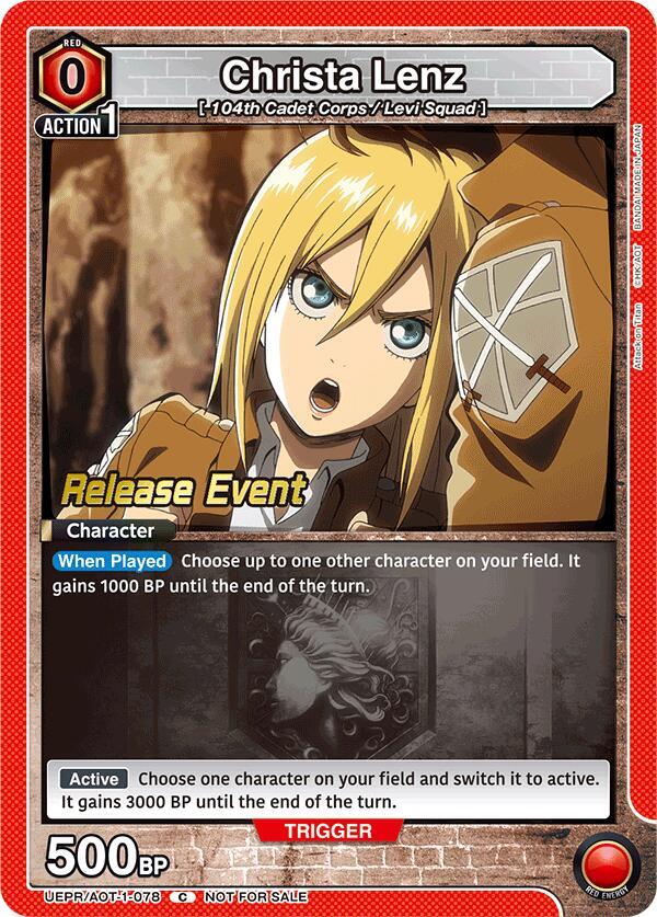 Christa Lenz - UE10BT: Attack on Titan Release Event Cards - Union ...