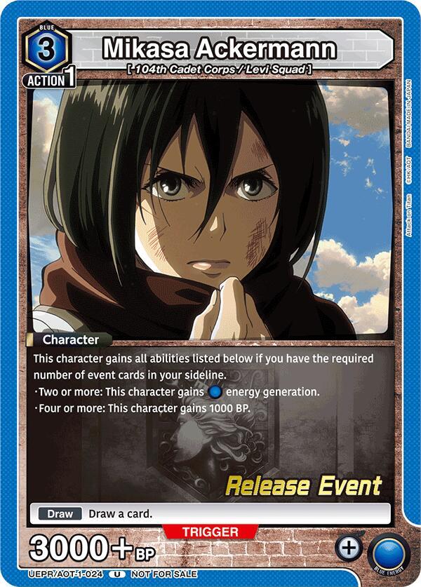 Mikasa Ackermann (024) - UE10BT: Attack on Titan Release Event Cards ...