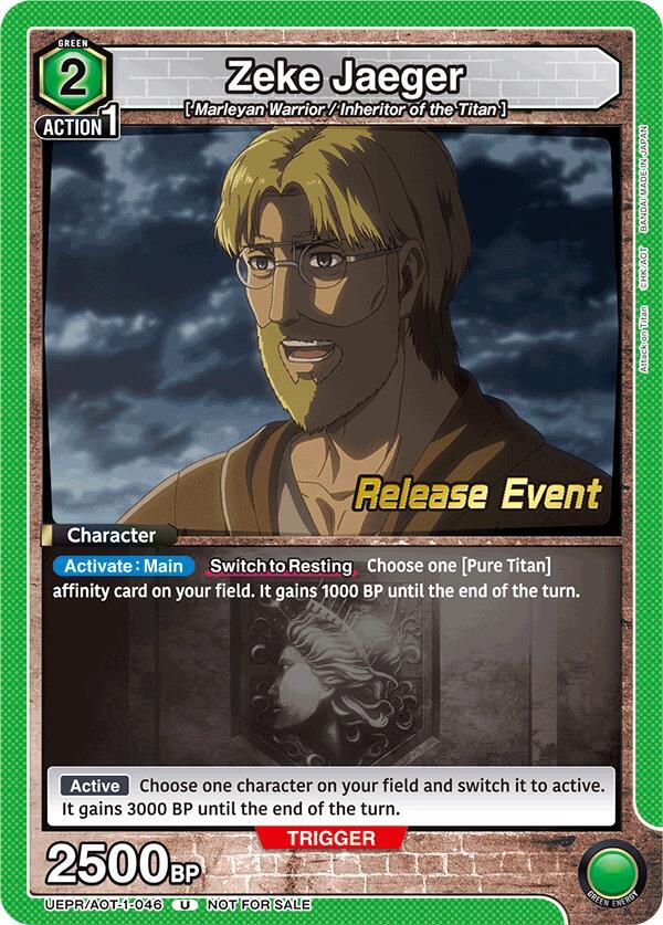 Zeke Jaeger (046) - UE10BT: Attack on Titan Release Event Cards - Union ...