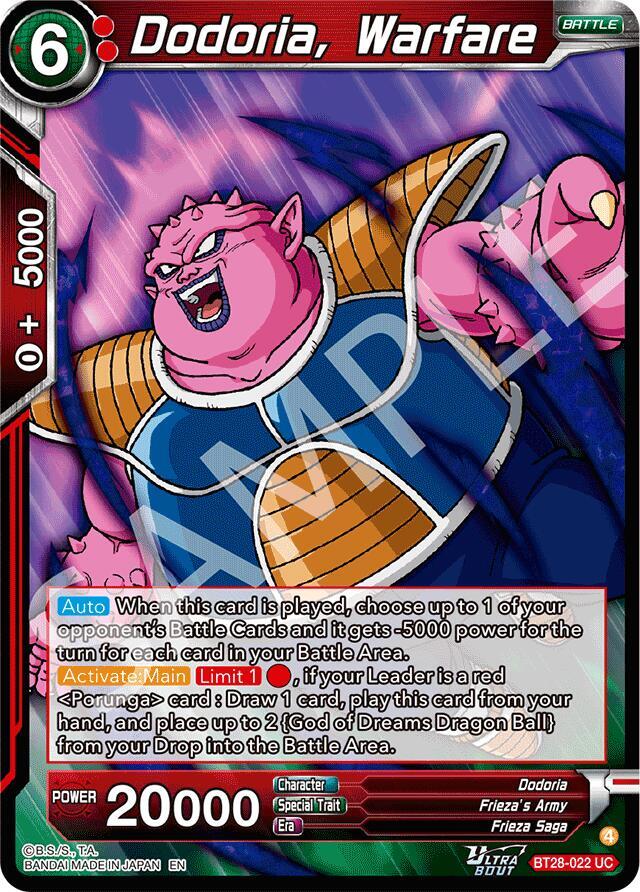 Dodoria, Warfare - Prismatic Clash - Dragon Ball Super: Masters ...