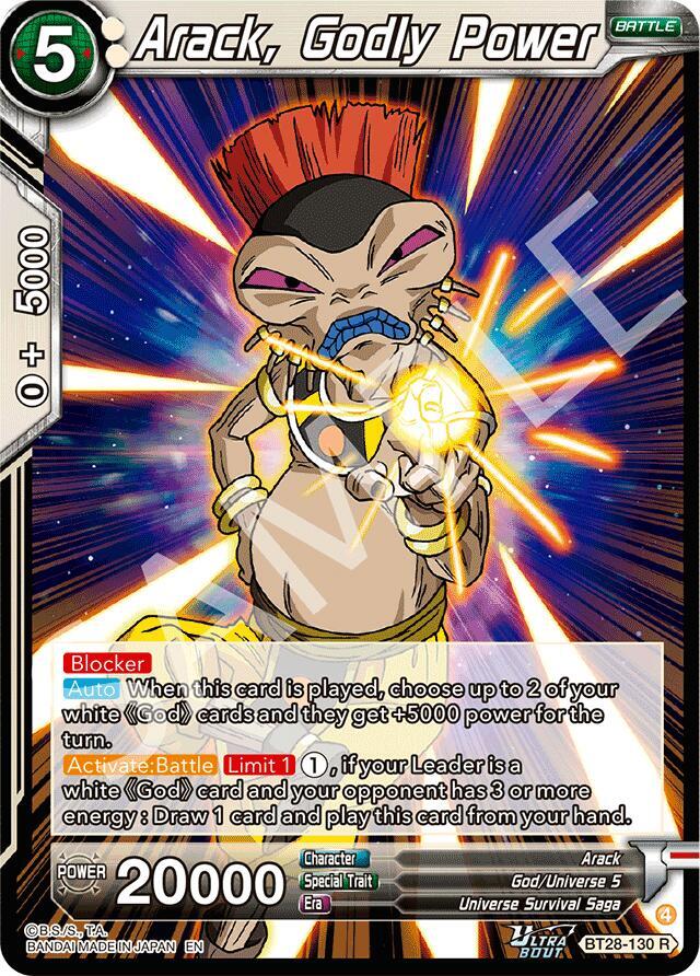 Arack, Godly Power - Prismatic Clash - Dragon Ball Super: Masters ...