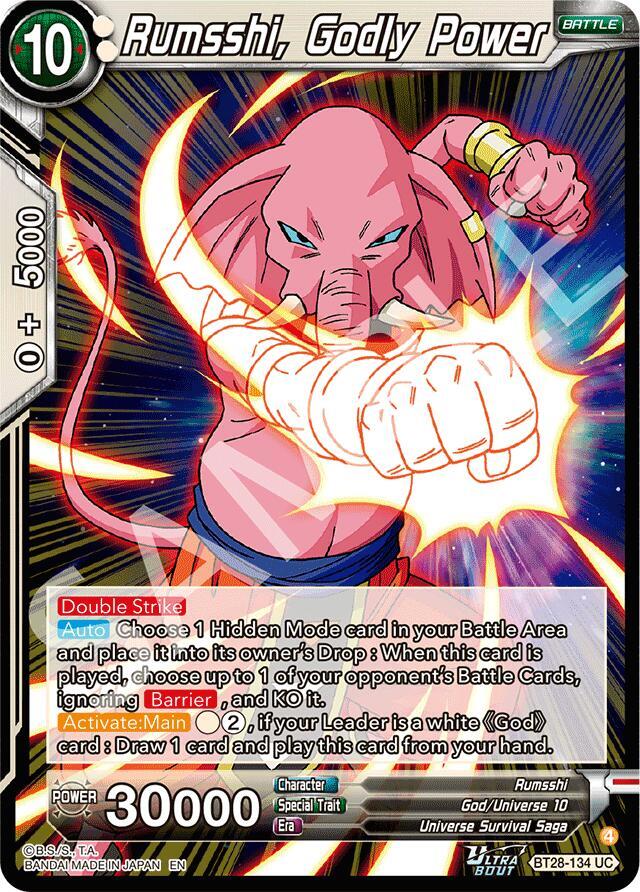 Rumsshi, Godly Power - Prismatic Clash - Dragon Ball Super: Masters ...