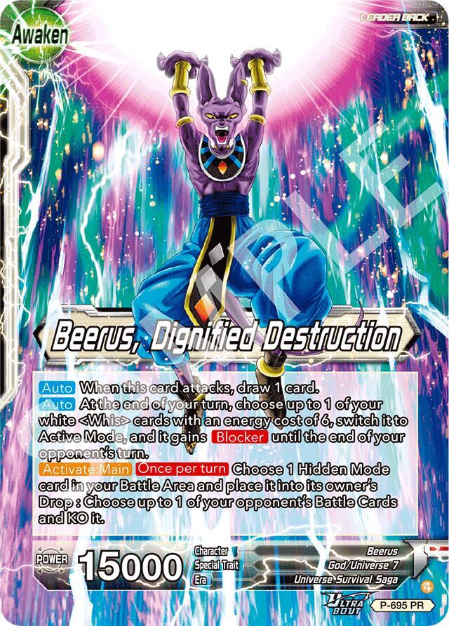 Beerus // Beerus, Dignified Destruction - Promotion Cards - Dragon Ball ...