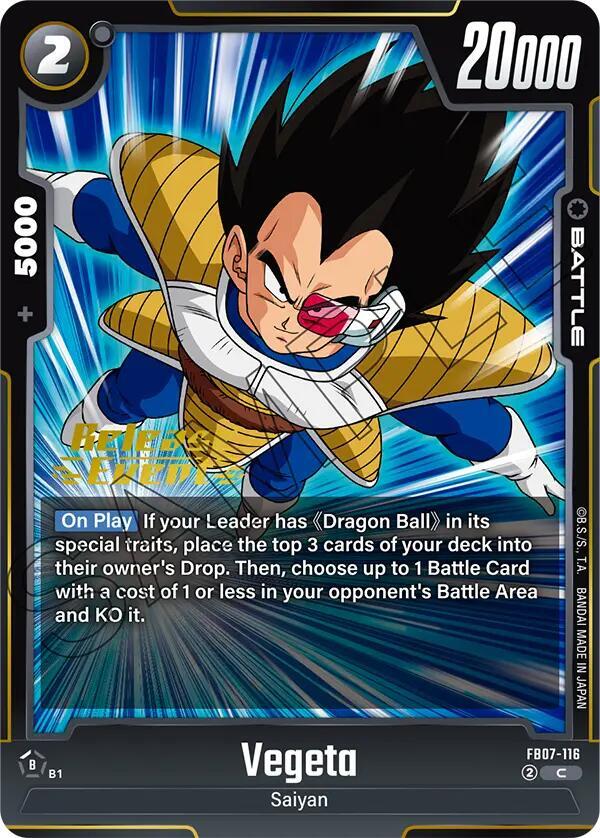 Vegeta - Wish For Shenron Release Event Cards - Dragon Ball Super ...